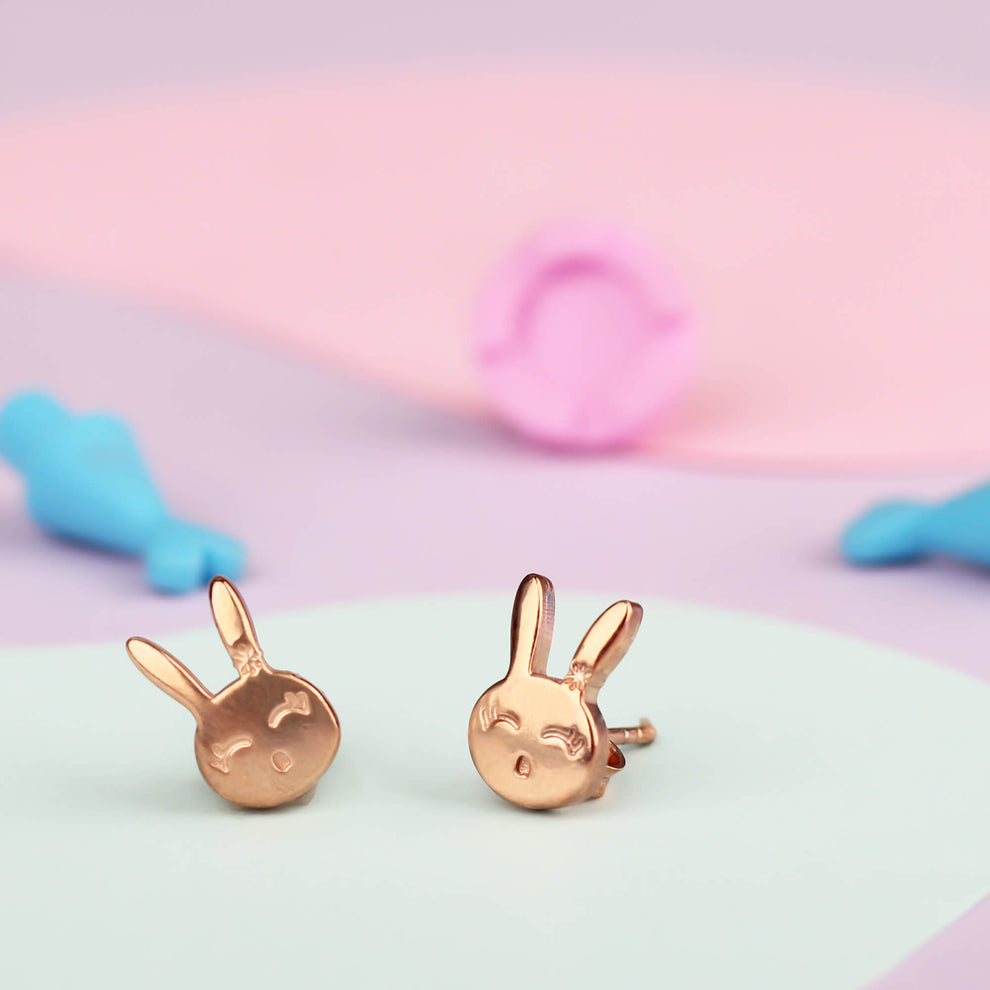 Golden Rabbit Earrings